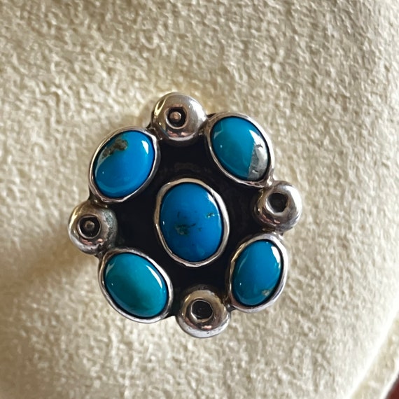 Vintage Navajo Henry Sam Turquoise Ring, Native Ameri… - Gem