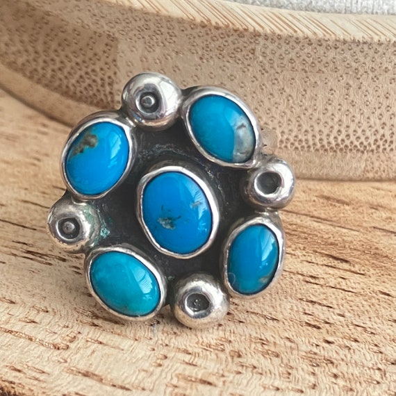 Vintage Navajo Henry Sam Turquoise Ring, Native Ameri… - Gem