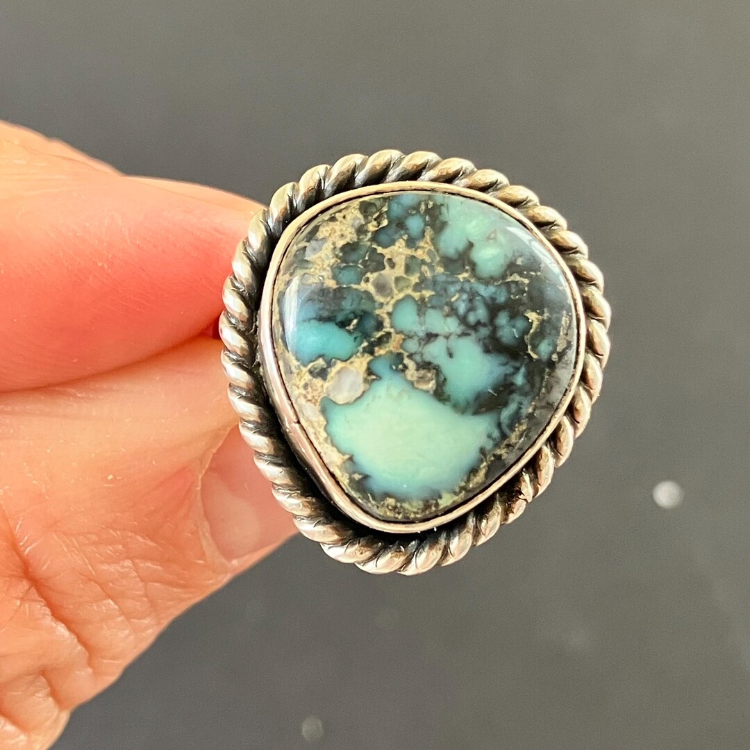 Nevada Calypso Variscite Women's Statement Ring | .925 Sterling Silver ...