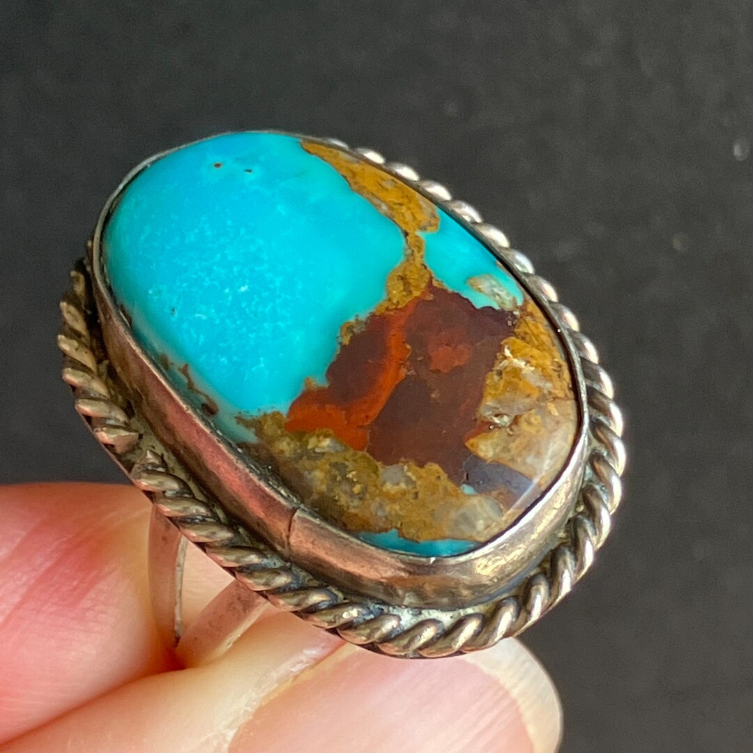 Navajo Turquoise Ring , Western Jewelry for Women, Sterling Silver - Etsy