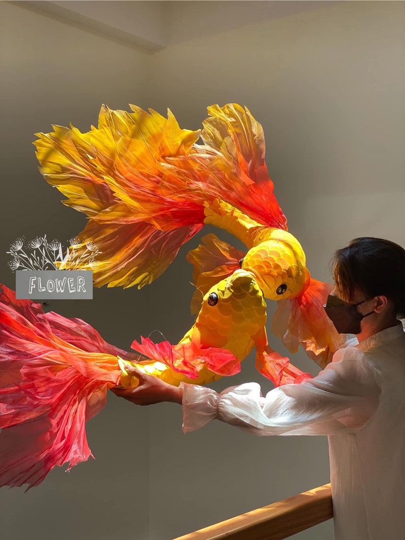 Giant Paper Silk Goldfish for Decor, Kitchen Decor, Paper Fish ...