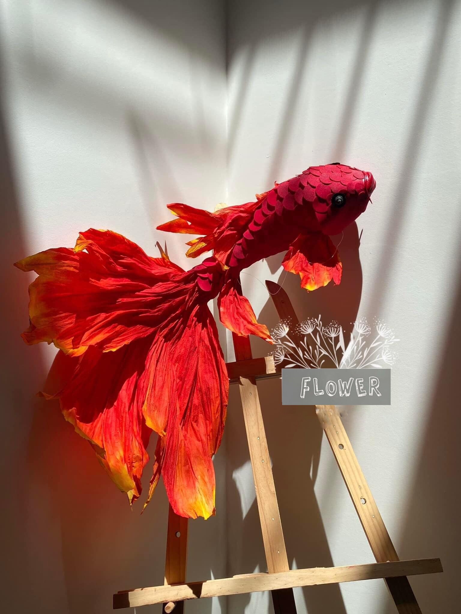 Giant Paper Silk Goldfish for Decor, Kitchen Decor, Paper Fish ...