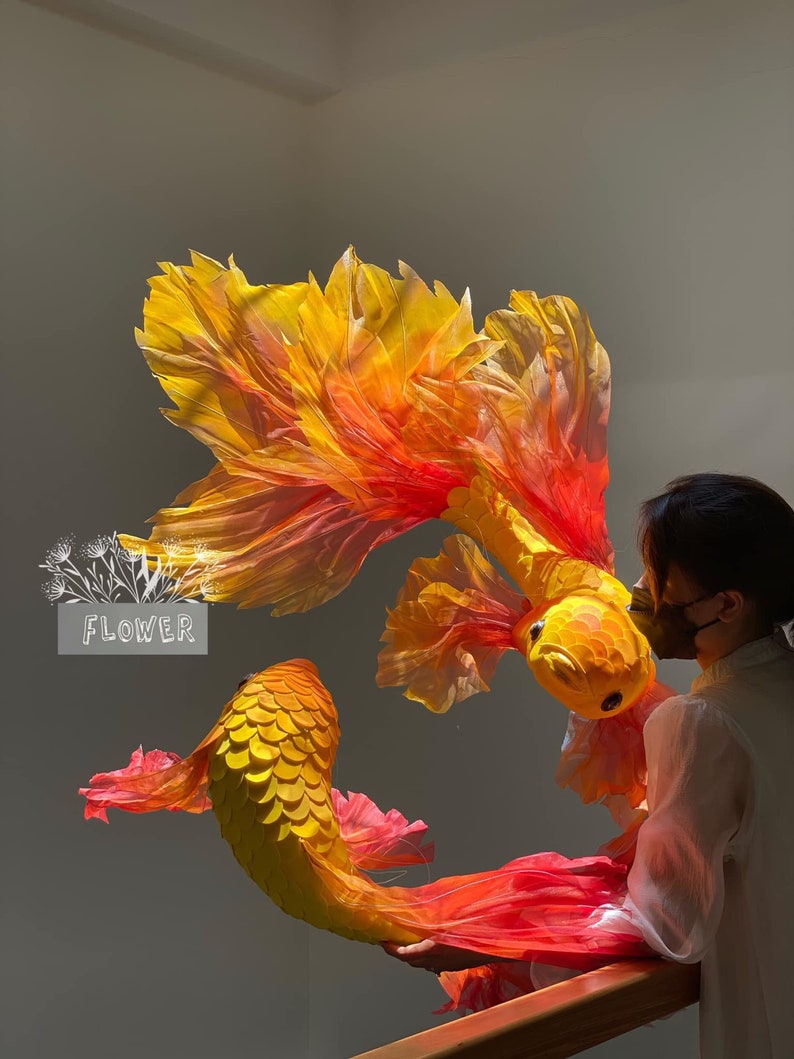 Giant Paper Silk Goldfish for Decor, Kitchen Decor, Paper Fish ...