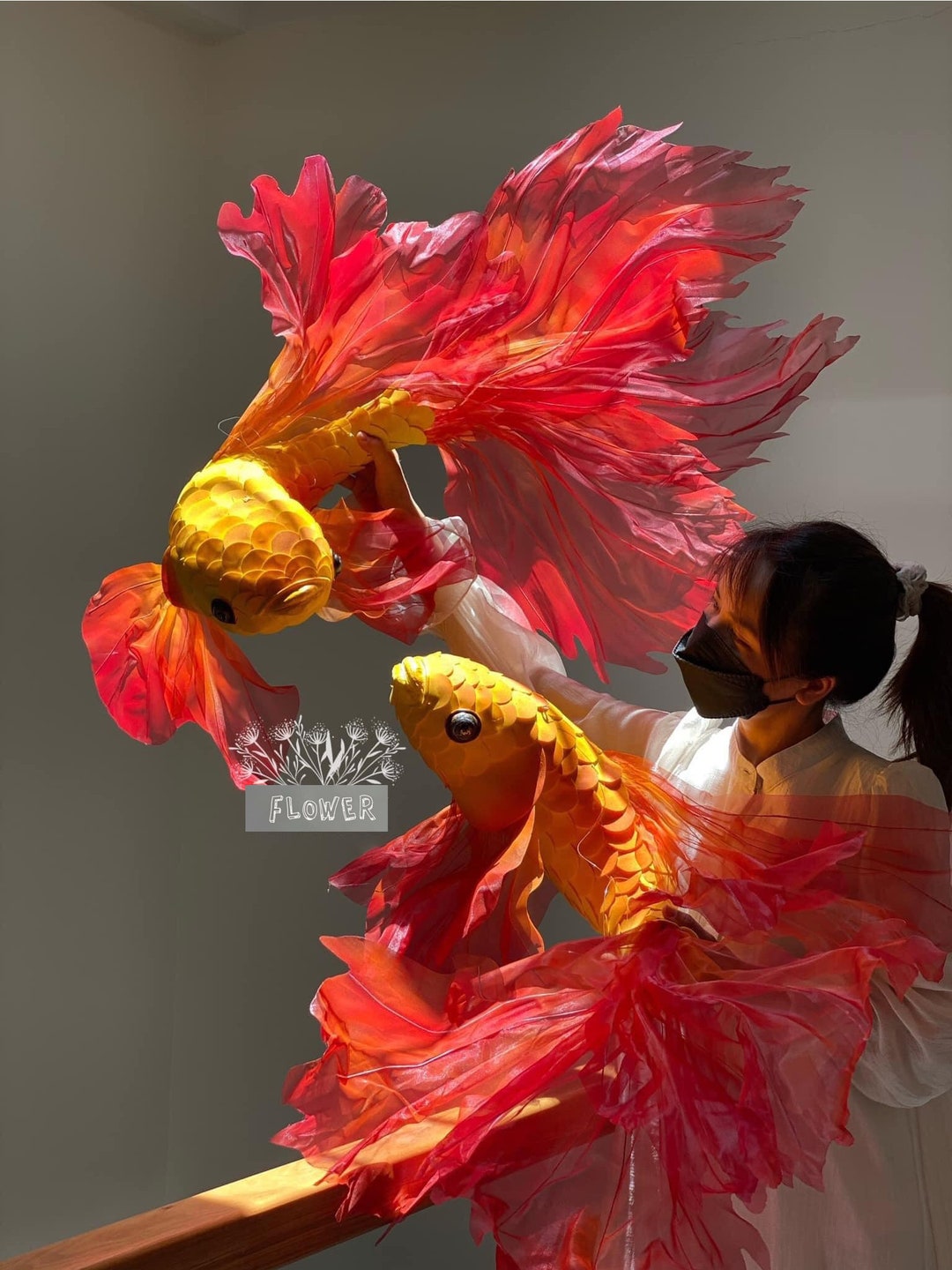 Giant Paper Silk Goldfish for Decor, Kitchen Decor, Paper Fish ...