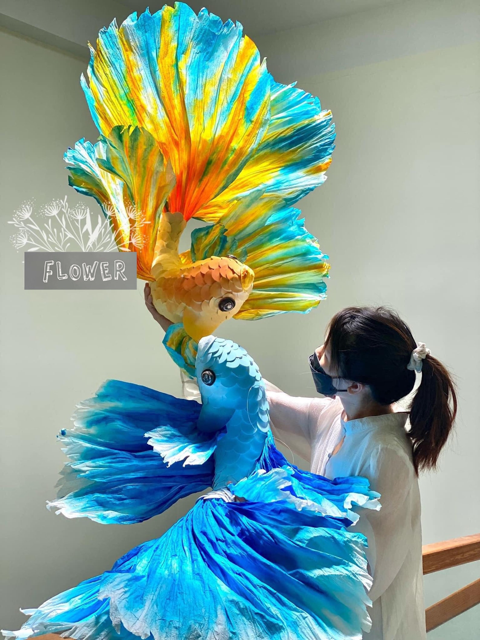Giant Paper Silk Goldfish for Decor, Kitchen Decor, Paper Fish ...