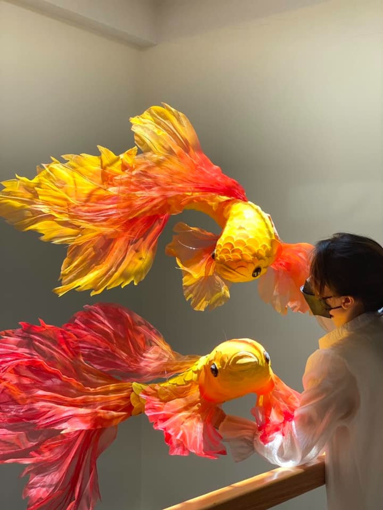 Giant Paper Silk Goldfish for Decor, Kitchen Decor, Paper Fish ...