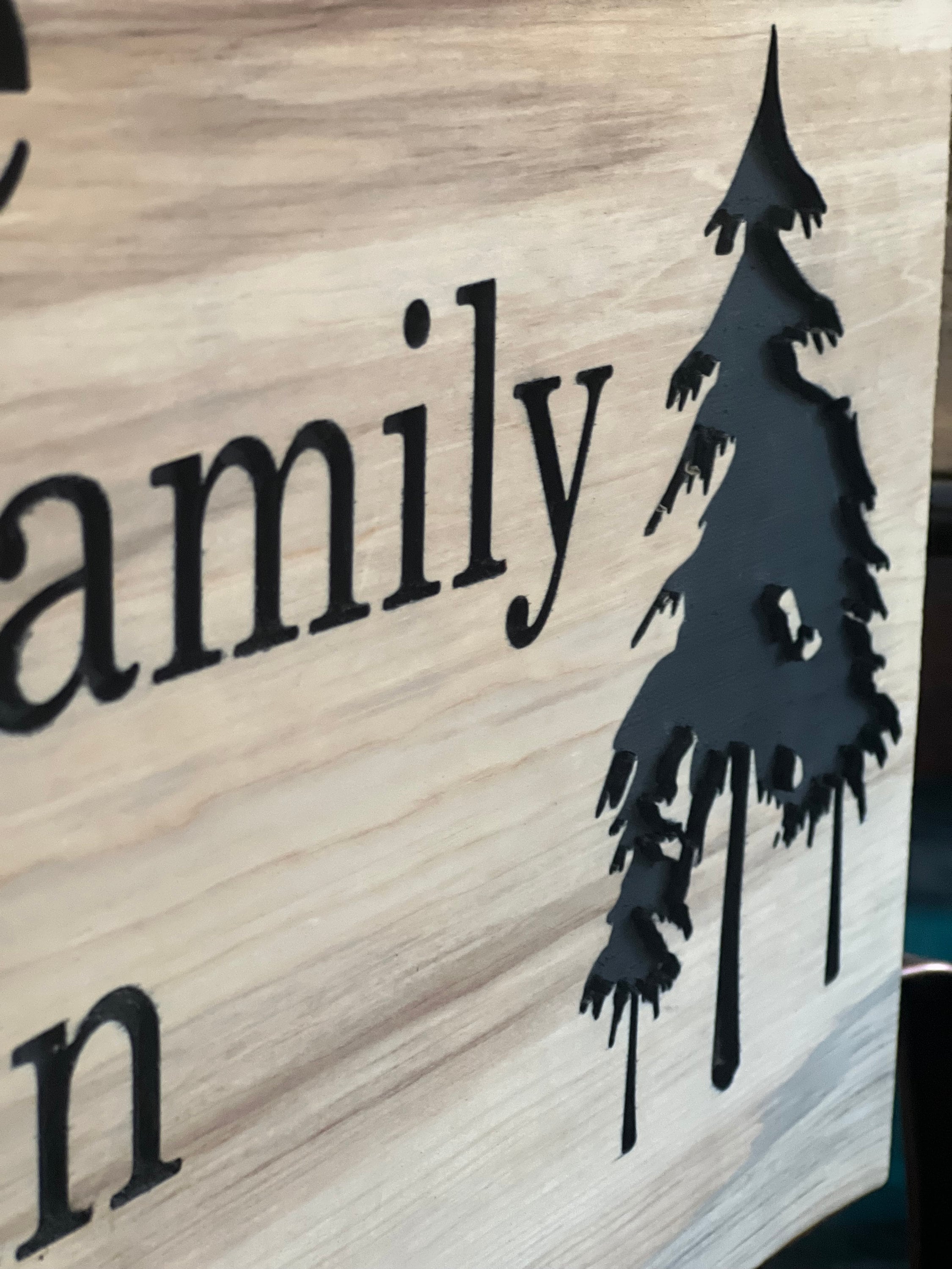 Custom Reclaimed Live Edge Personalized Family Cabin Sign Lakehouse ...