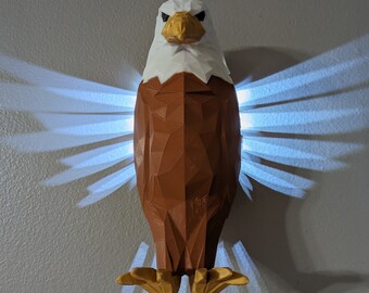 Bald Eagle 3D Printed Wall Light Majestic Home Decor Accent - Etsy