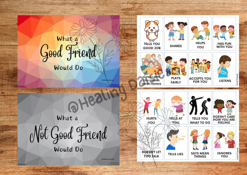 Good Friend Vs Bad Friend Sorting Activity - Etsy