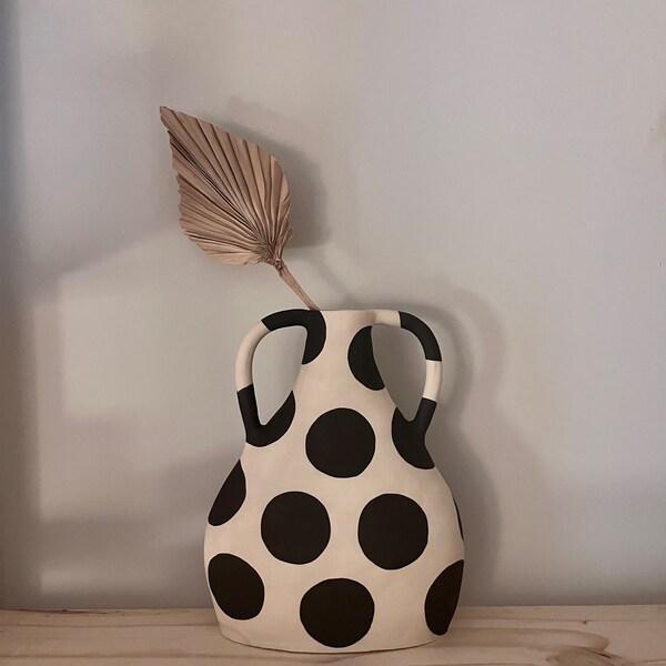 Polka Dot Vase - Etsy
