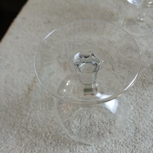 Vintage Clear Hexagon Stemmed Wine Glasses - Etsy