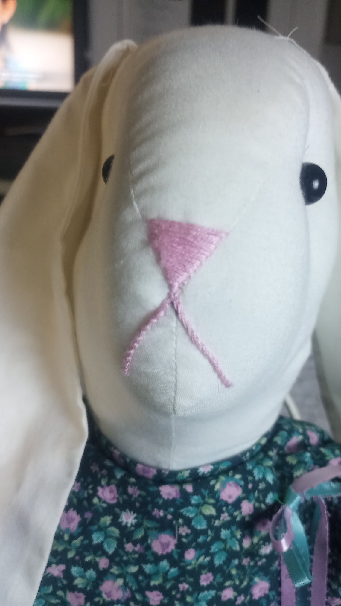 Vintage Hand Made 26 Inches Muslin Bunny Doll - Etsy