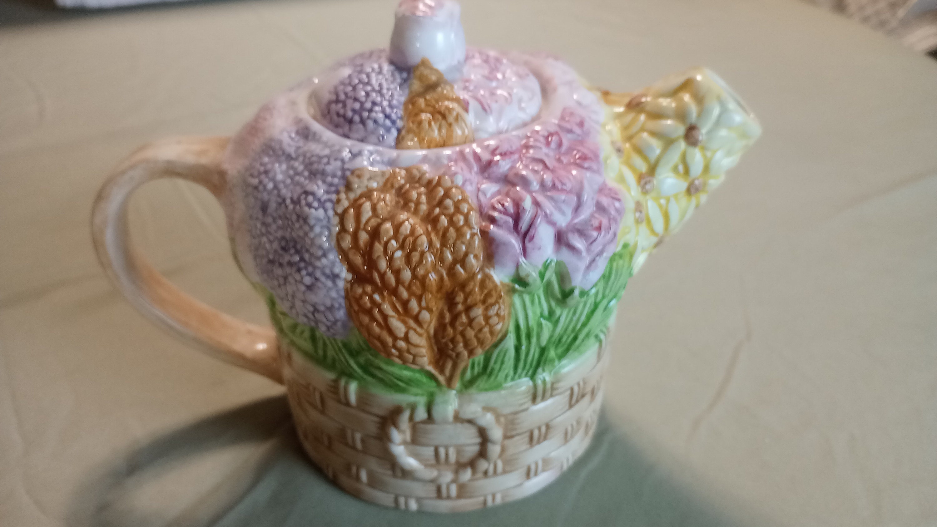 Vintage CBK LTD Basket Teapot - Etsy