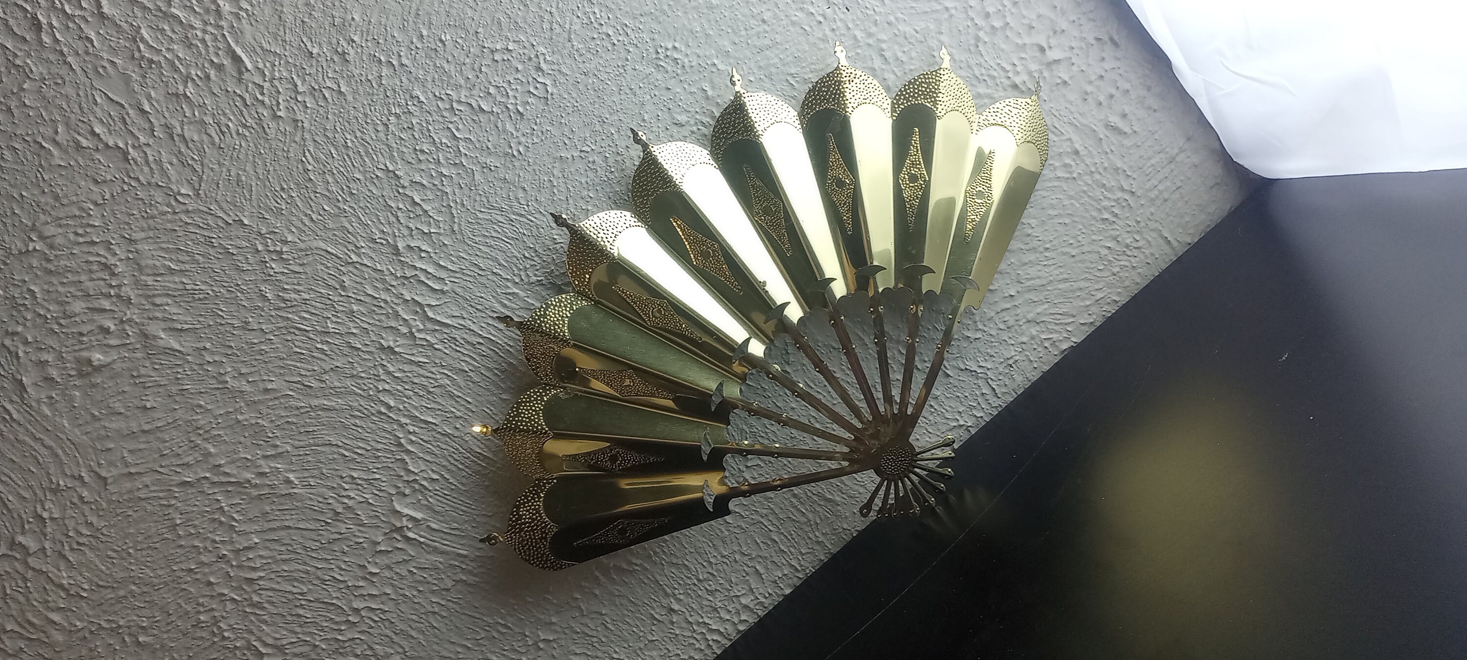 Vintage Home Interior Gold Metal Fans Wall Art - Etsy