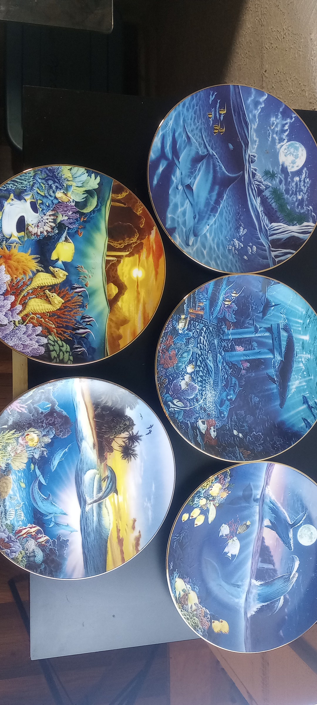 Sea Animal and Nature Scene Plates - Etsy