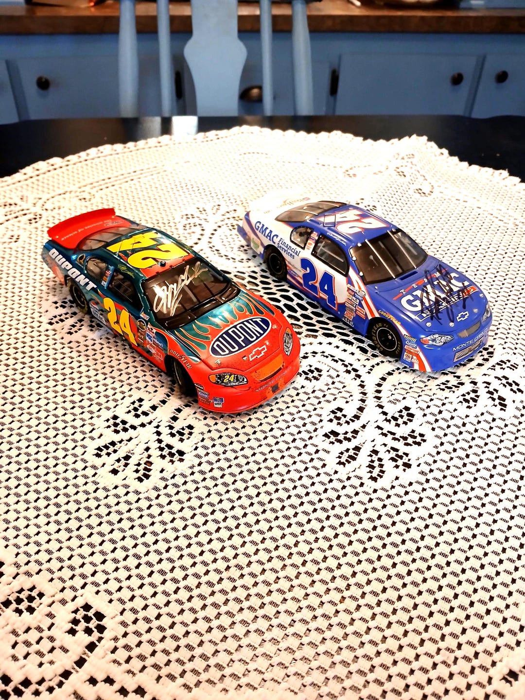 2 Autographed Trackside #24 Cars 1 Jeff Gordon 1 Ricky Hendrick - Etsy
