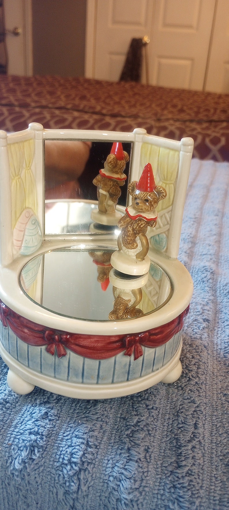 Vintage Otagiri Dancing Bear Music Box - Etsy