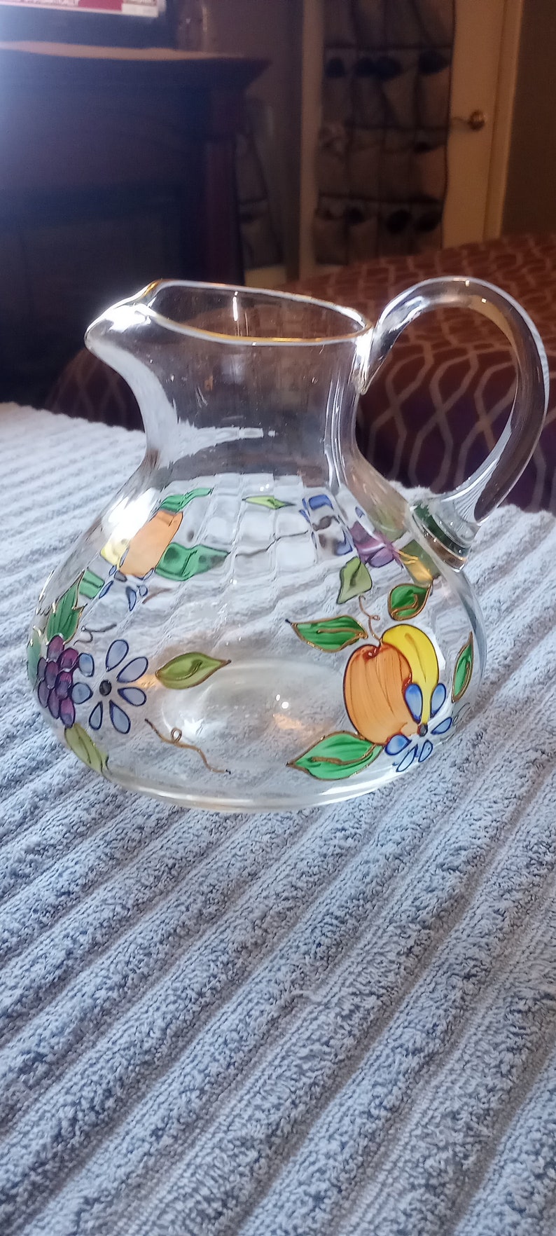 Vintage Romanian Lead Crystal Handcrafted Gold Trim Pitcher - Etsy