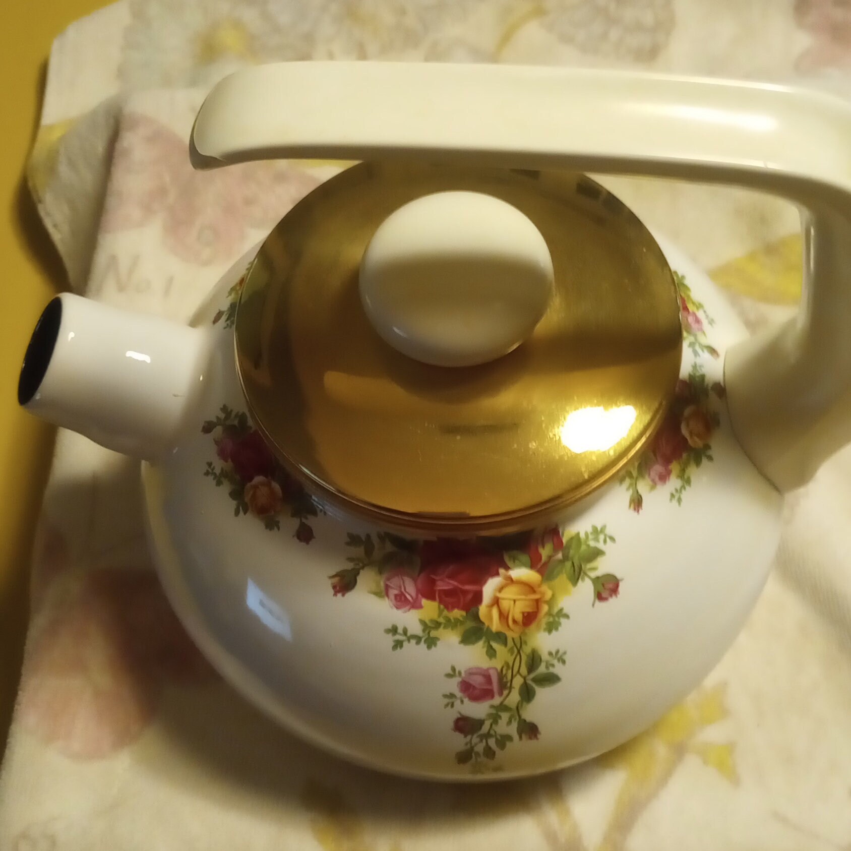 2002 Royal Albert Country Roses Whistling Tea Kettle - Etsy