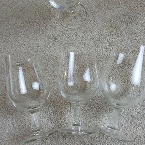 Vintage Clear Hexagon Stemmed Wine Glasses - Etsy
