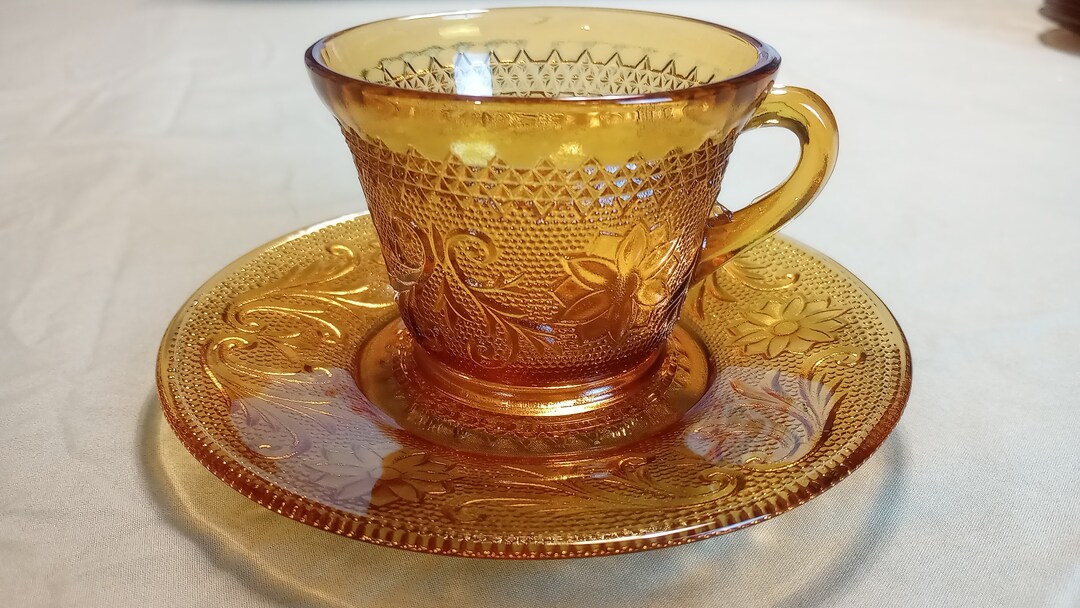 Amber Tiara Pieces Plate, Salad Plates, Bowls, Cups and Saucer, Dessert ...