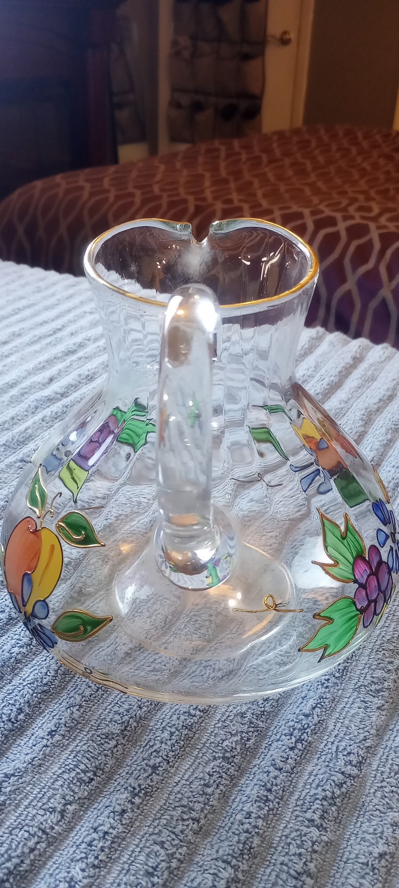 Vintage Romanian Lead Crystal Handcrafted Gold Trim Pitcher - Etsy