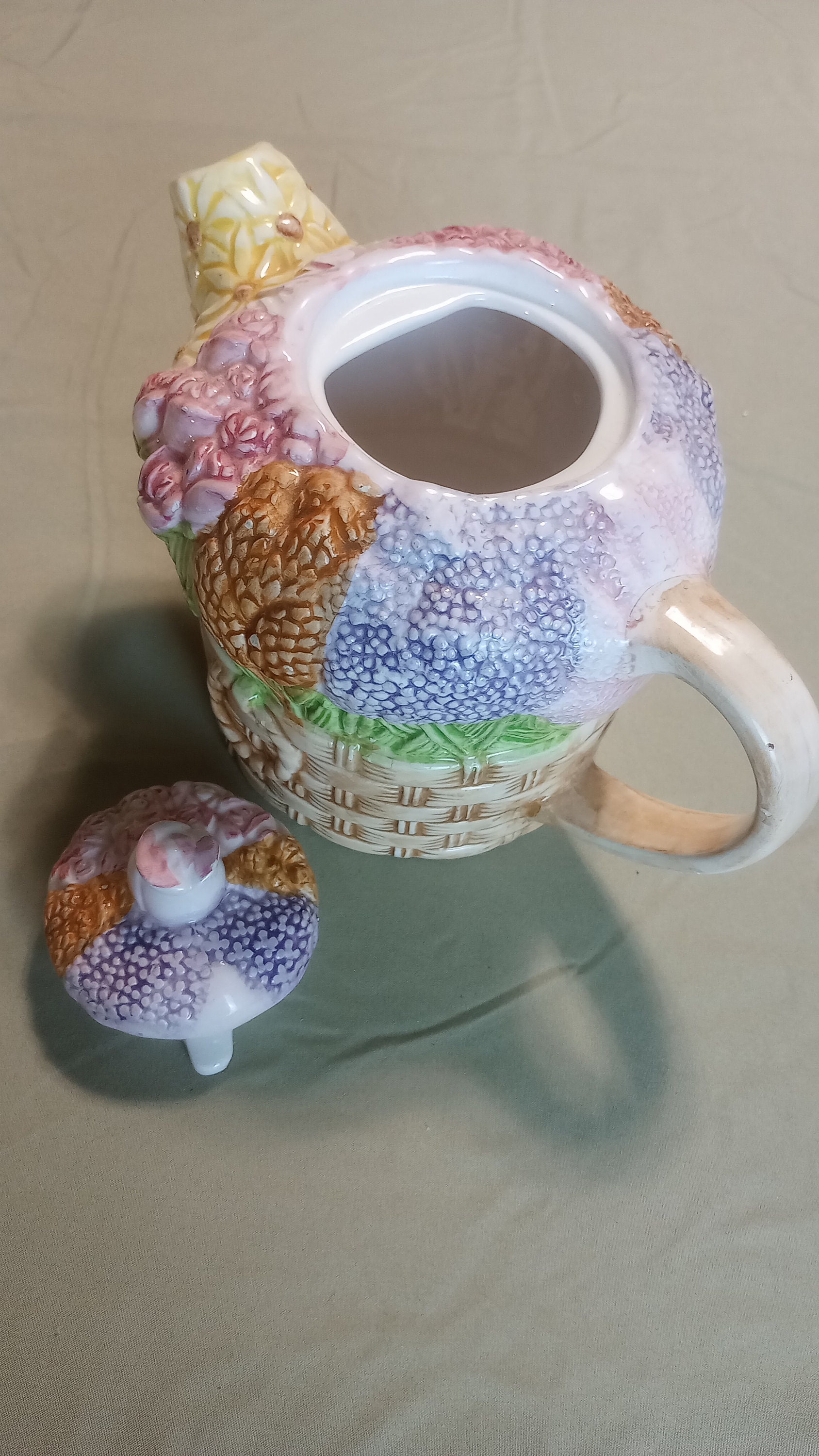 Vintage CBK LTD Basket Teapot - Etsy