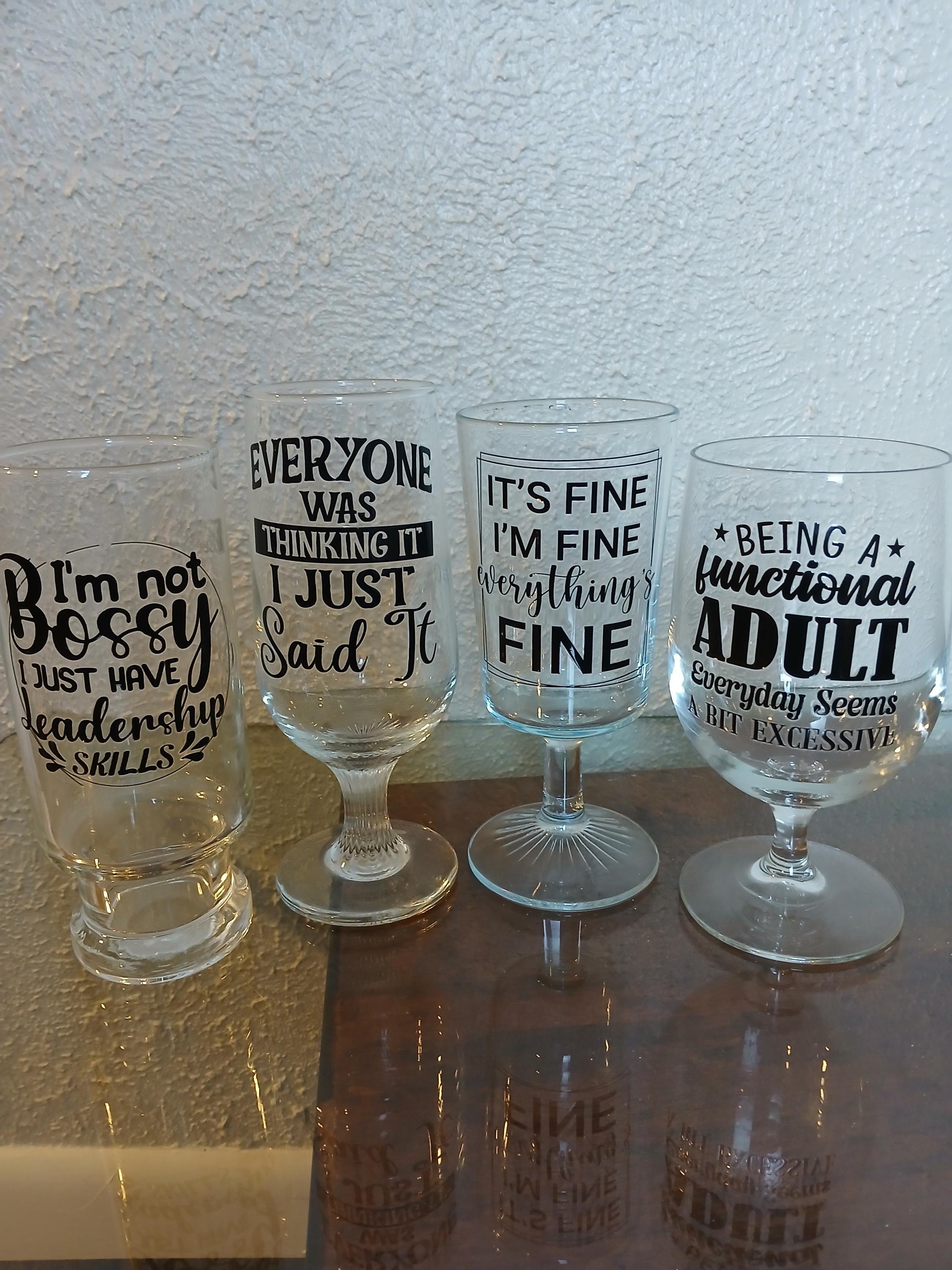 Funny Quote Drinking Glasses - Unique Novelty Gift - Etsy