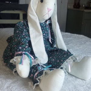 Vintage Hand Made 26 Inches Muslin Bunny Doll - Etsy