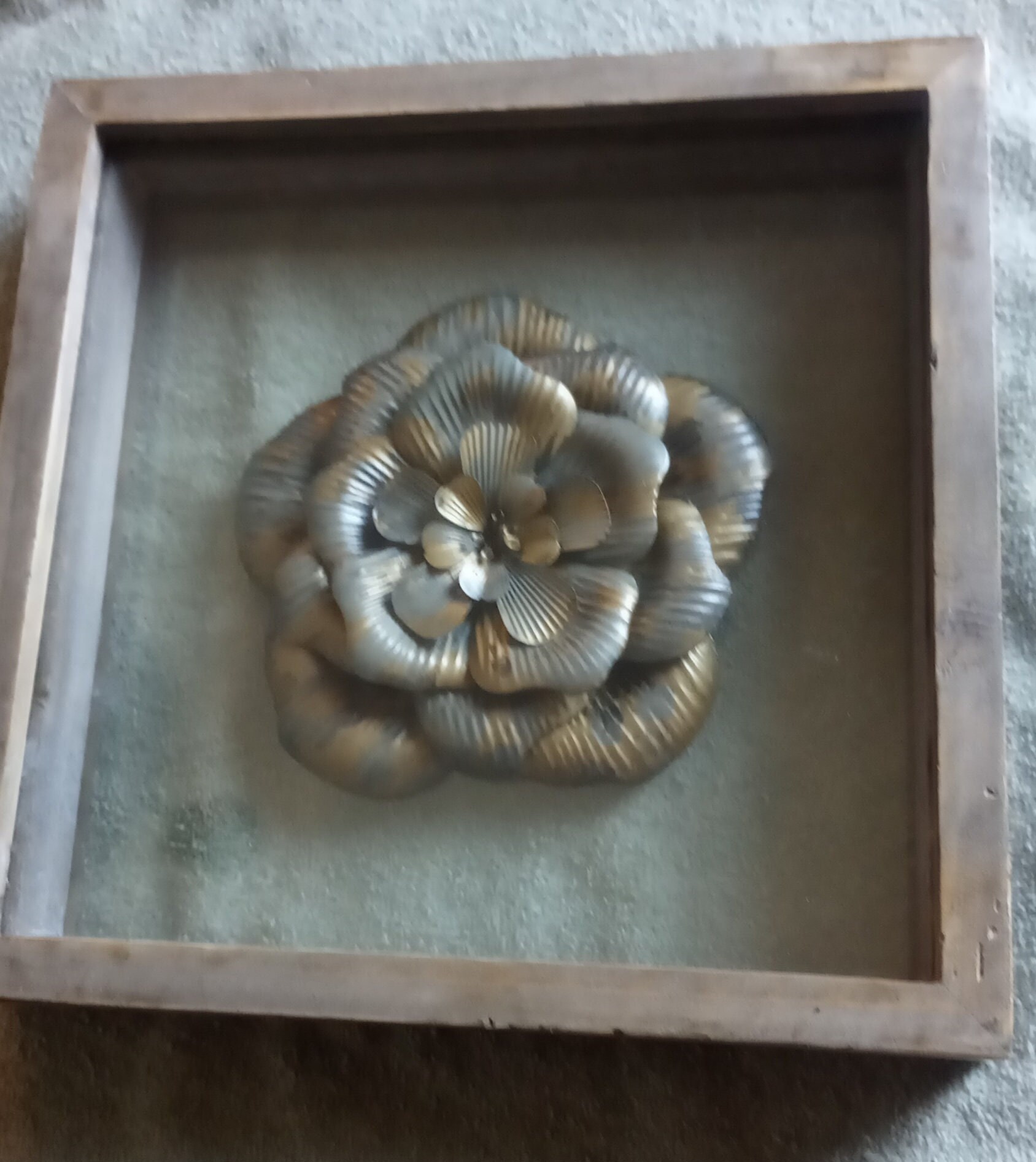 Flower Shadowbox Metal Flowers Display Cases Wall Art - Etsy