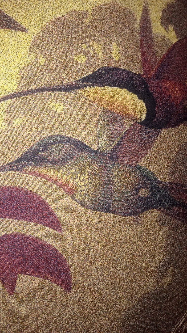 Hummingbirds Flowers Kisses Tapestry With All Rods and Ready to Hang - Etsy