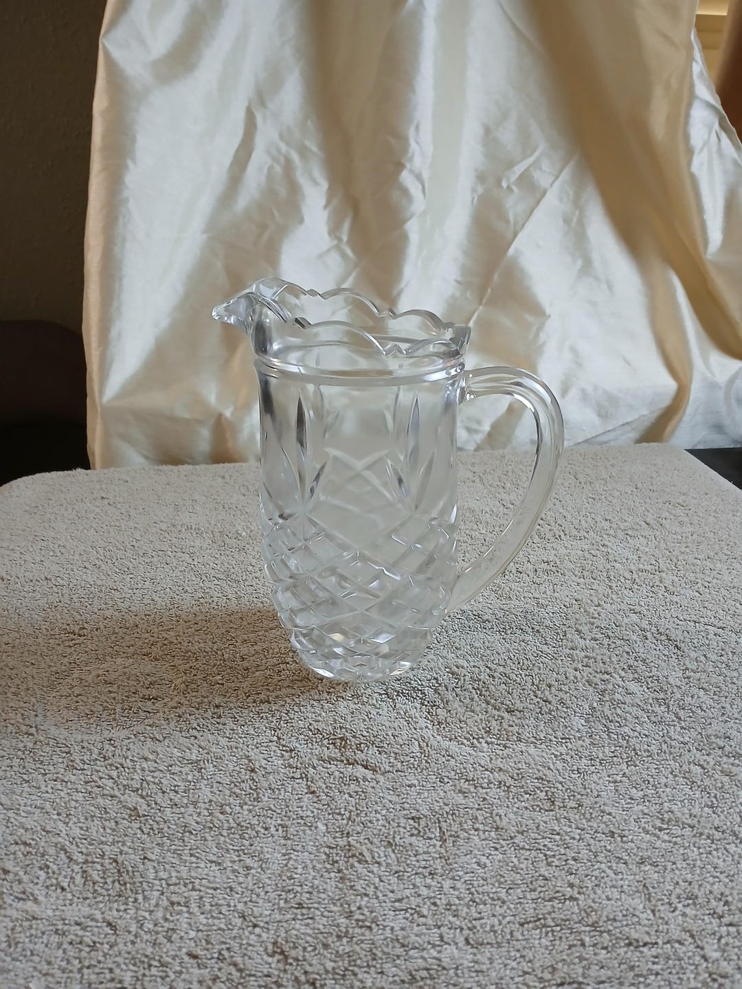 Vintage Thick Glass Pitcher-pineapple Design Which is a Symbol of ...