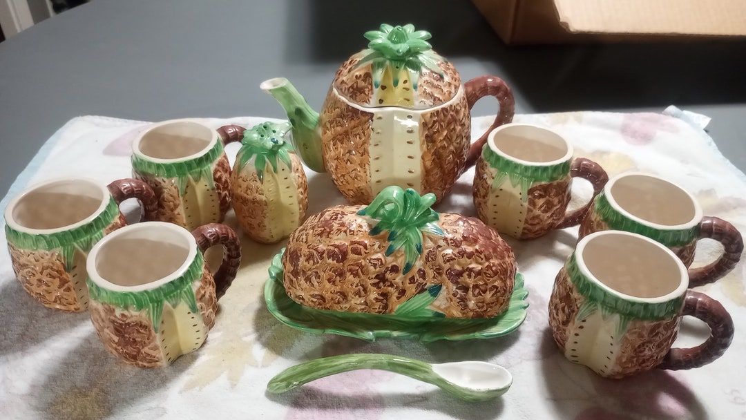 Vintage Pineapple Dish Set. - Etsy