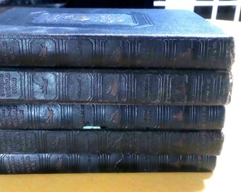 10 Volume Book Set Pictorial History of the Second World War Red Blue ...