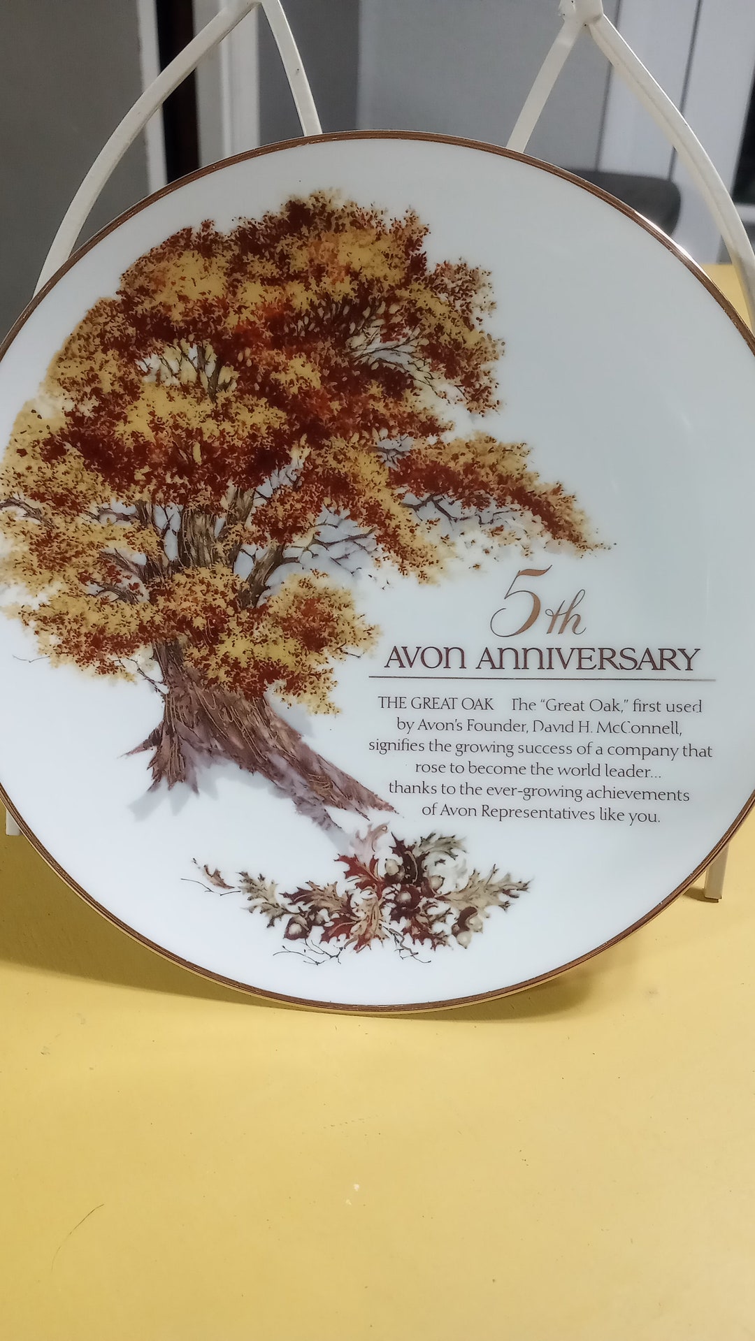 5th Avon Anniversary Plate - Etsy