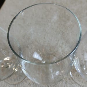 Vintage Clear Hexagon Stemmed Wine Glasses - Etsy