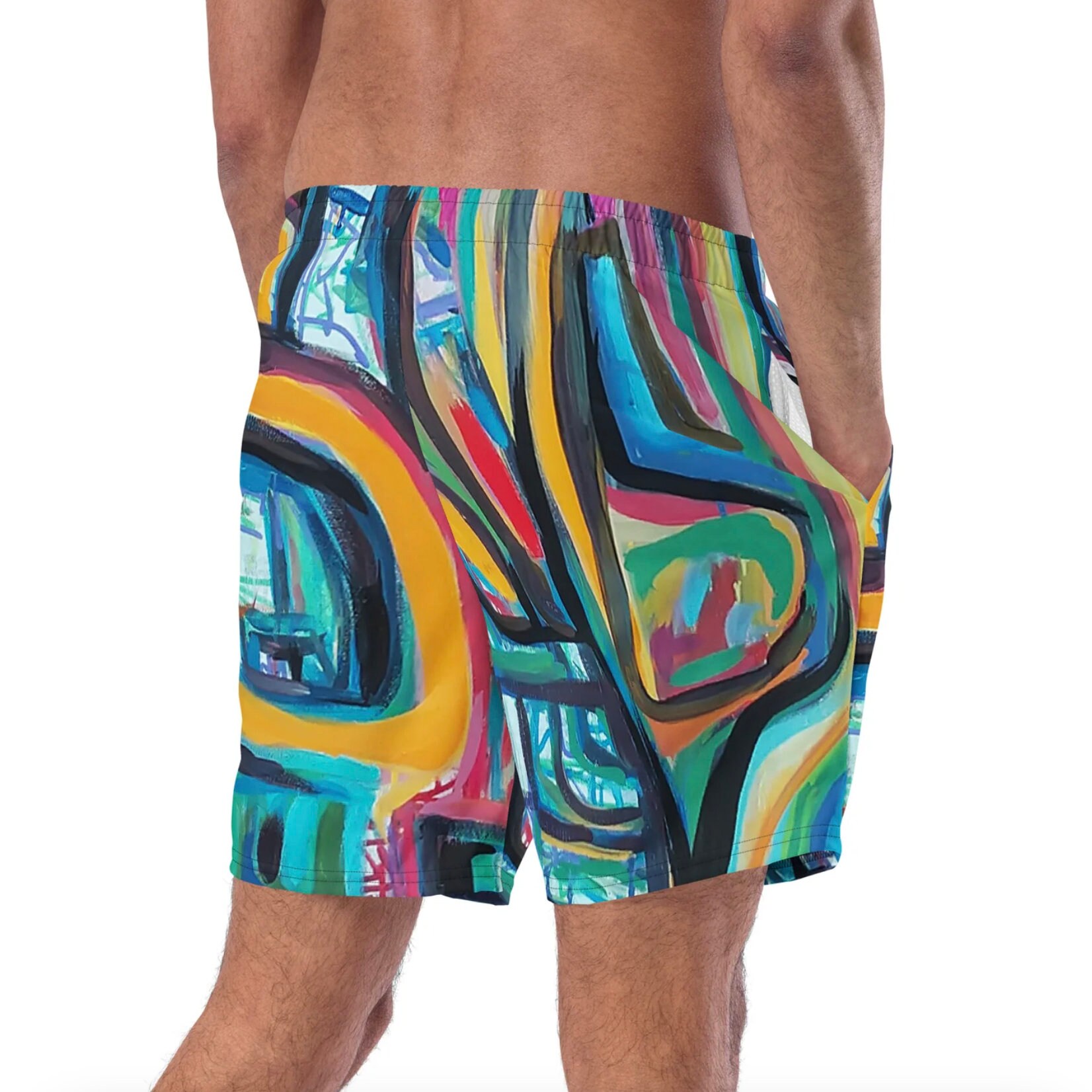 Counter Jungle Original Art Men's Swim Trunks - Etsy