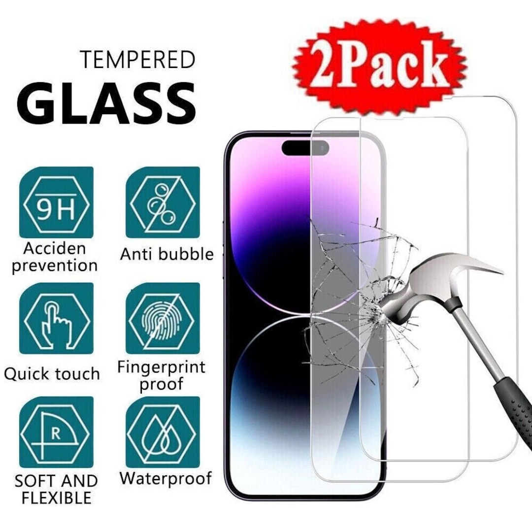 IPhone 12 ,12 PRO , 12 PRO Max Tempered Glass Screen Protector Strong ...