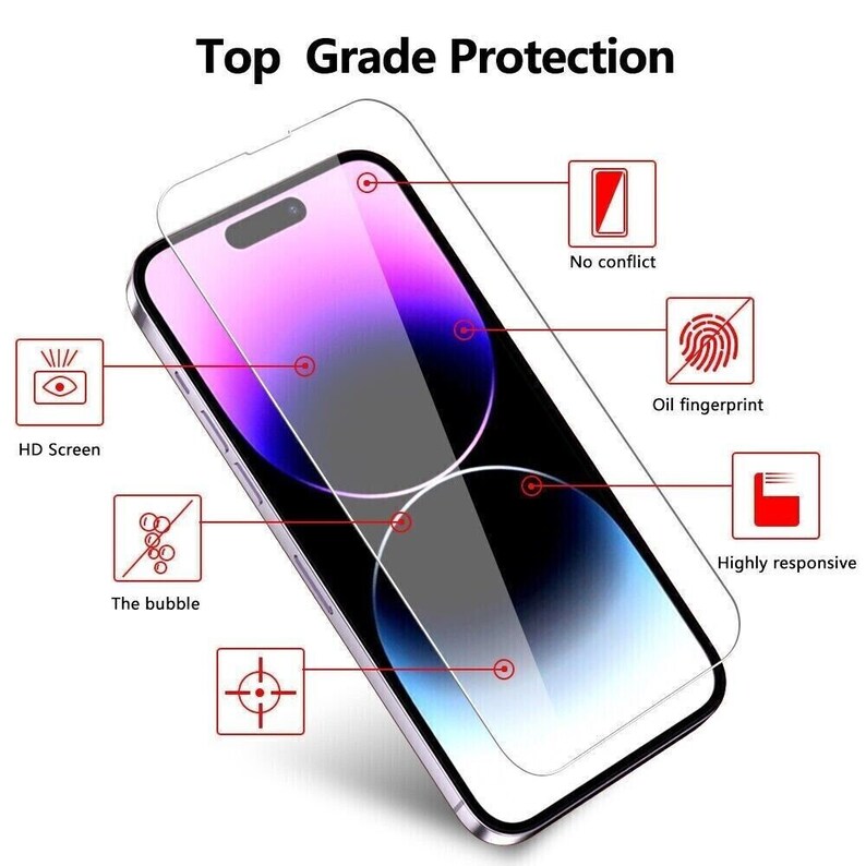 IPhone 12 12 PRO 12 PRO Max Tempered Glass Screen Protector Strong ...