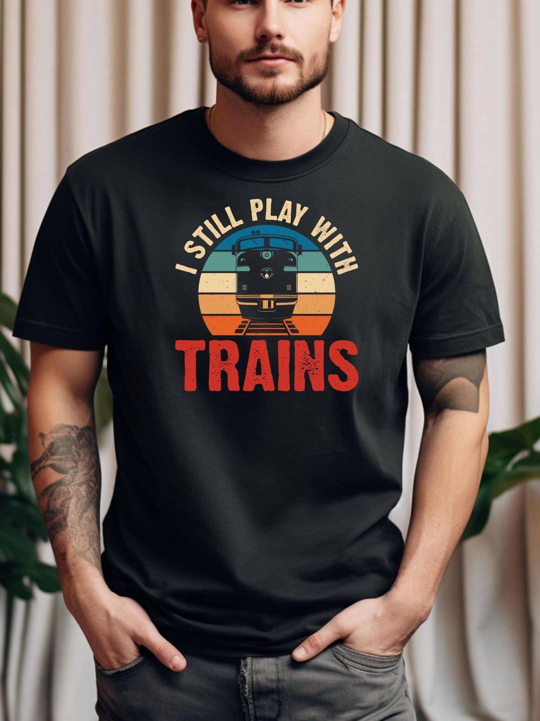 I Still Play With Trains T-shirt - Railroad Nostalgia - Comfort Colors ...