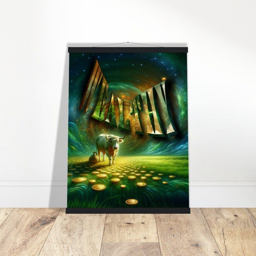 Ox Art, Oxen Art Cow Art, Law of Attraction Art, Money Art, Gold Art ...