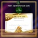 Merit in Wealth Printable Certificate, Prosperity Art (digital Download ...