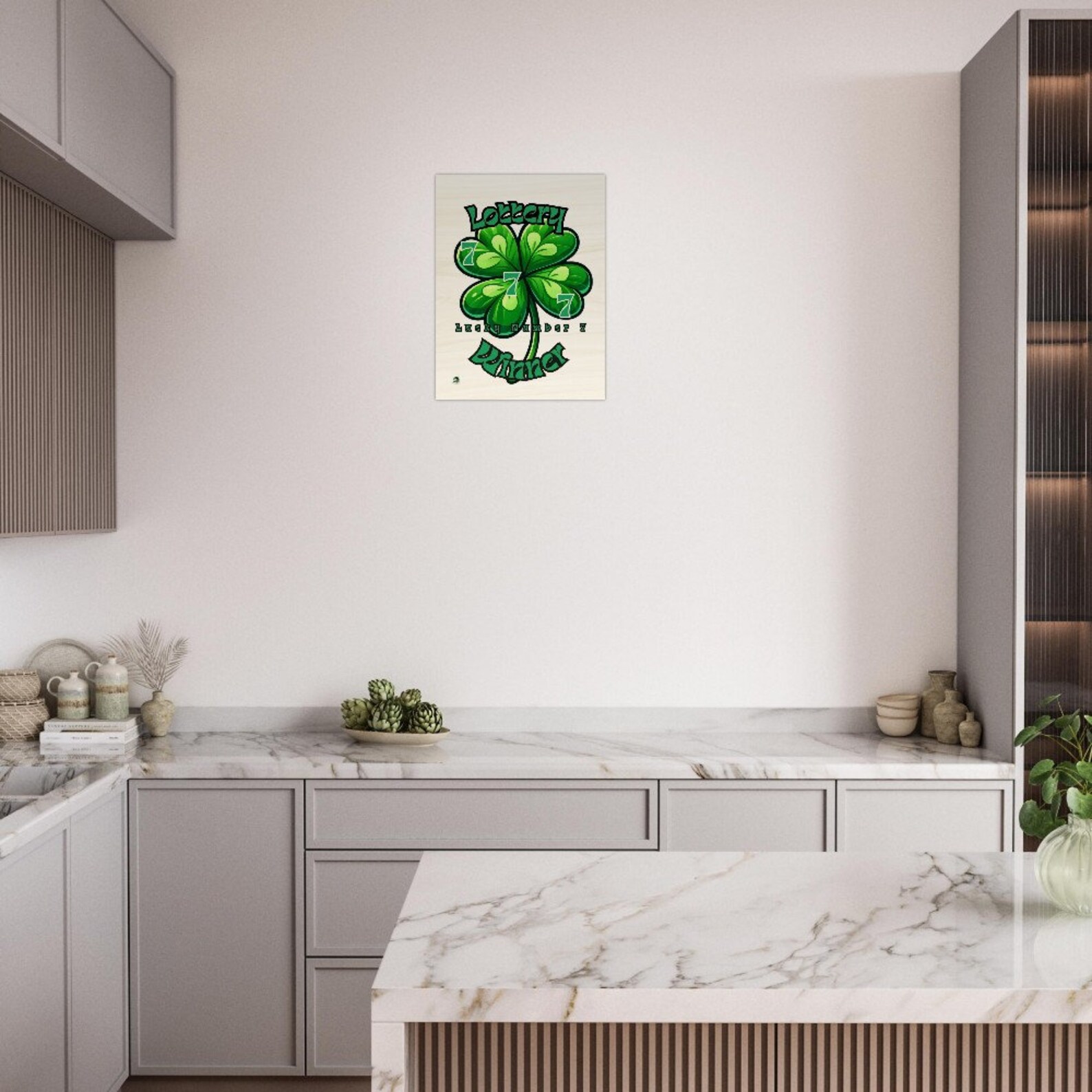 Lucky Four Leaf Clover Wood Art Print, Lottery Winner Decor - Etsy