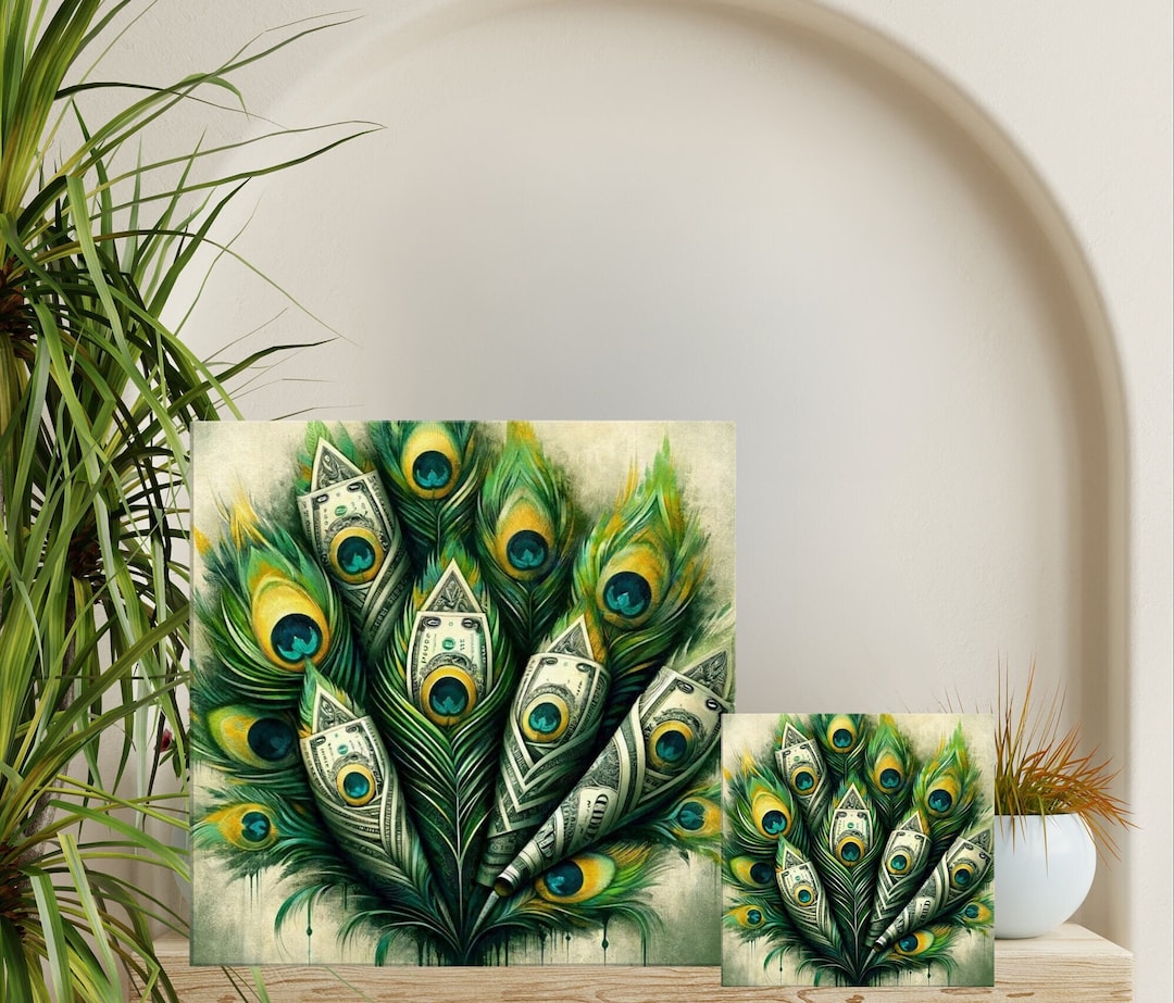 Peacock Feather Art, Bird Feather's Art, Peacock Print, Peacock Canvas ...