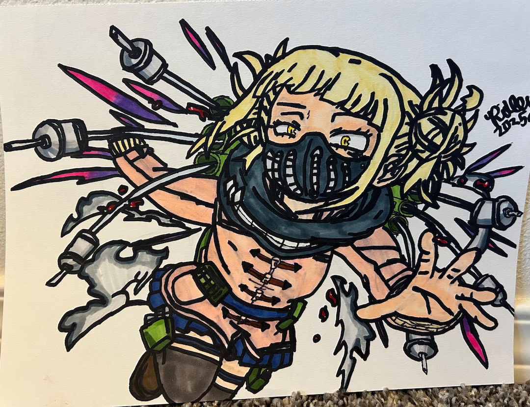 Himiko Toga Hand Drawing. My Hero Academia - Etsy