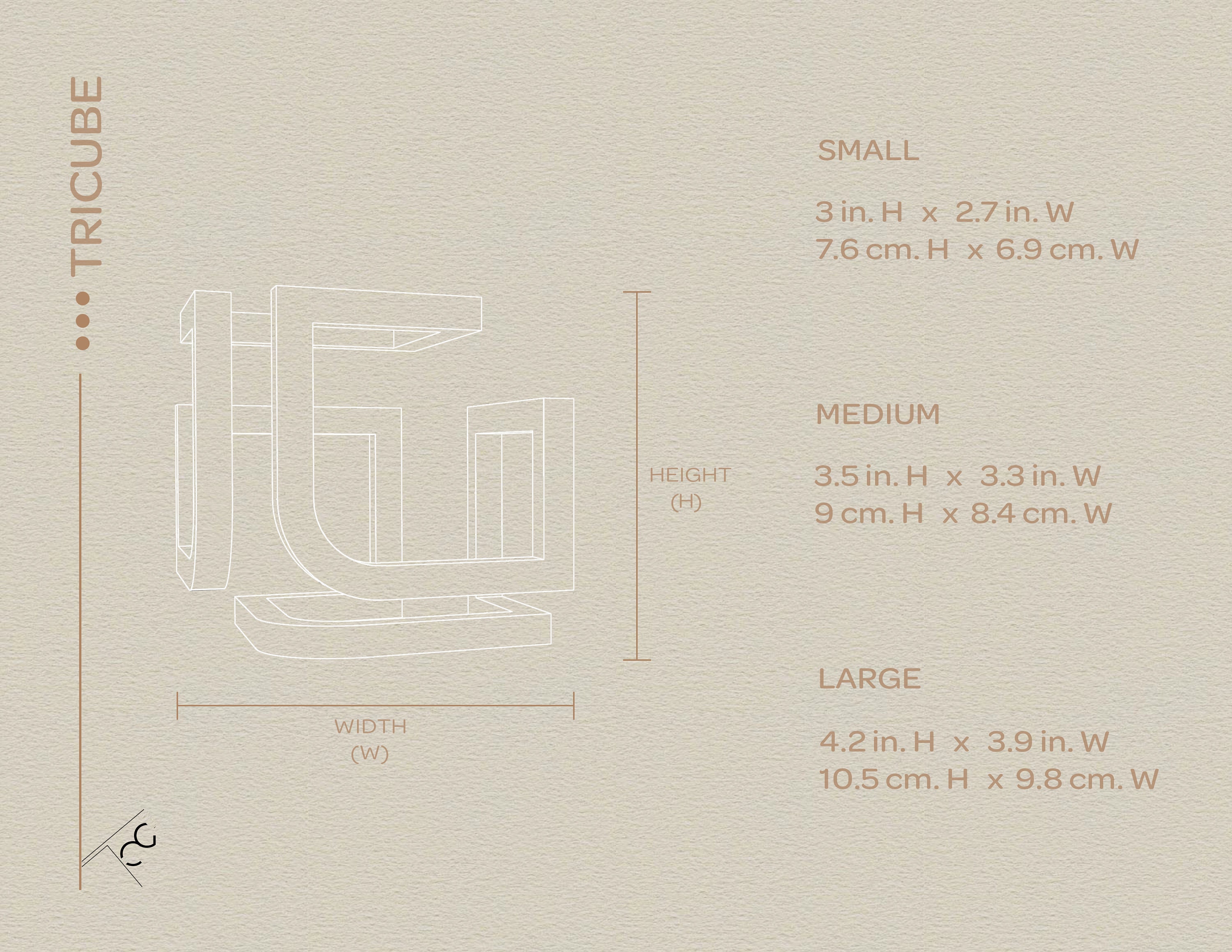 Tricube 3D Printed Elegant Home Decor Set of 3 - Etsy