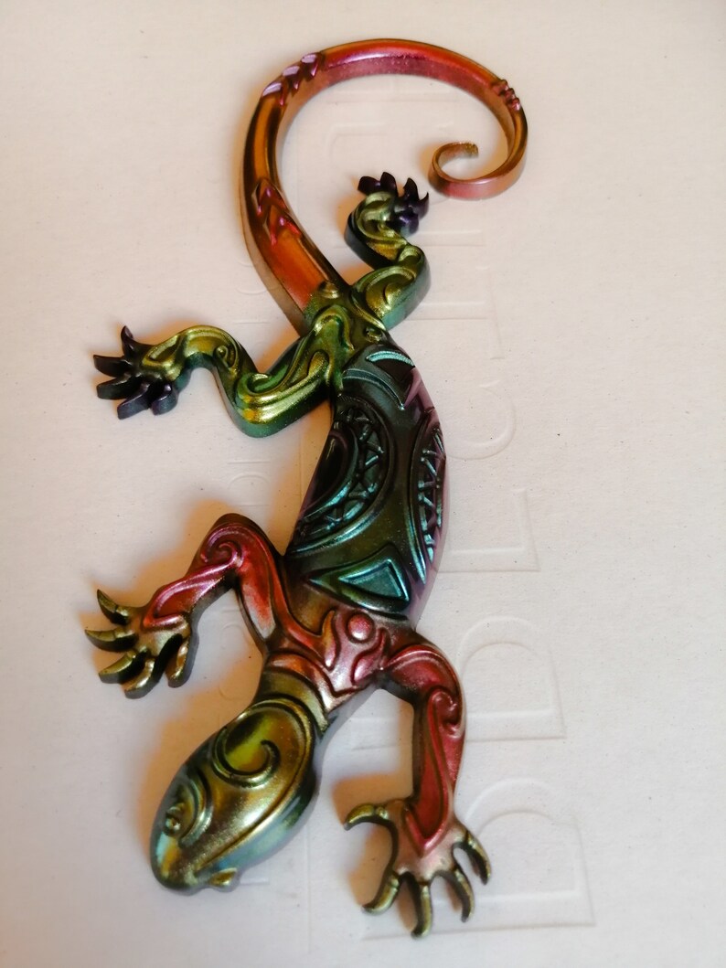 Resin Gecko, Resin Lizard, Resin Wall Decor - Etsy