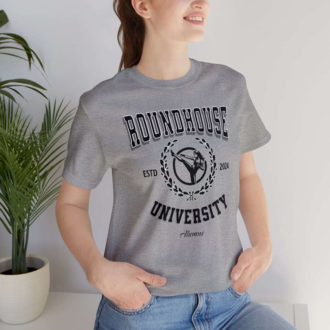 Roundhouse University Tee, Kickboxing Shirt, Female Empowerment Top ...