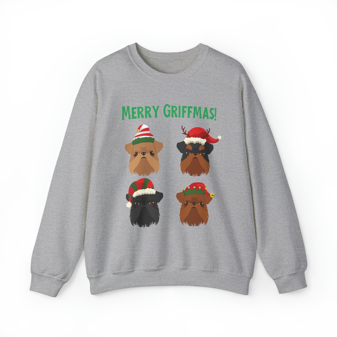 Merry Griffmas Brussels Griffon Crewneck Sweatshirt, Dog Lover Gift ...