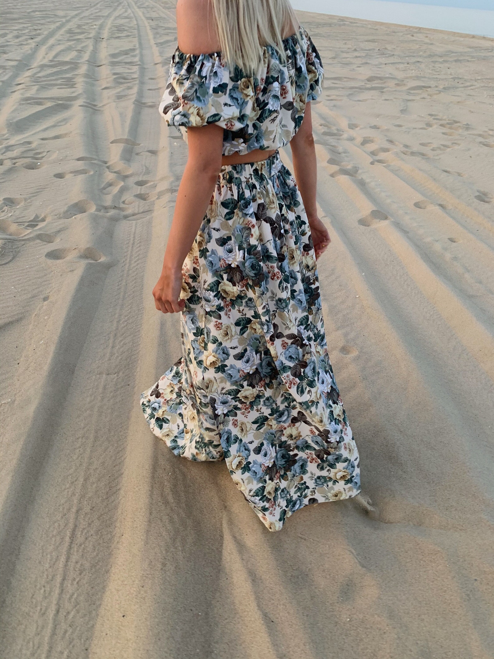 Cotton Costume With Flower Print / Flower Print Cotton Suit /summer ...